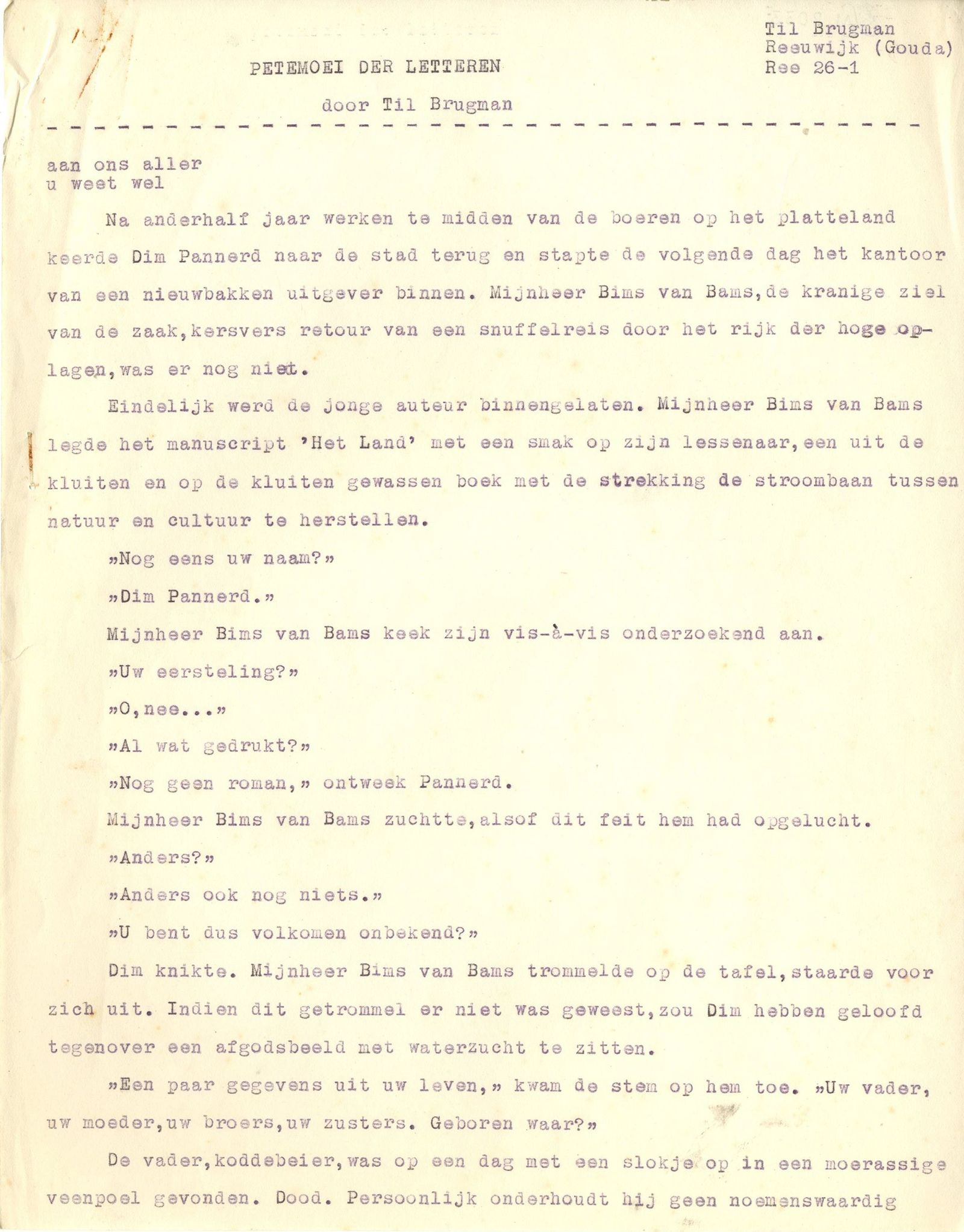 De vreemde tegendraadsheid van Til Brugman: ‘Mijn soties – die ...
